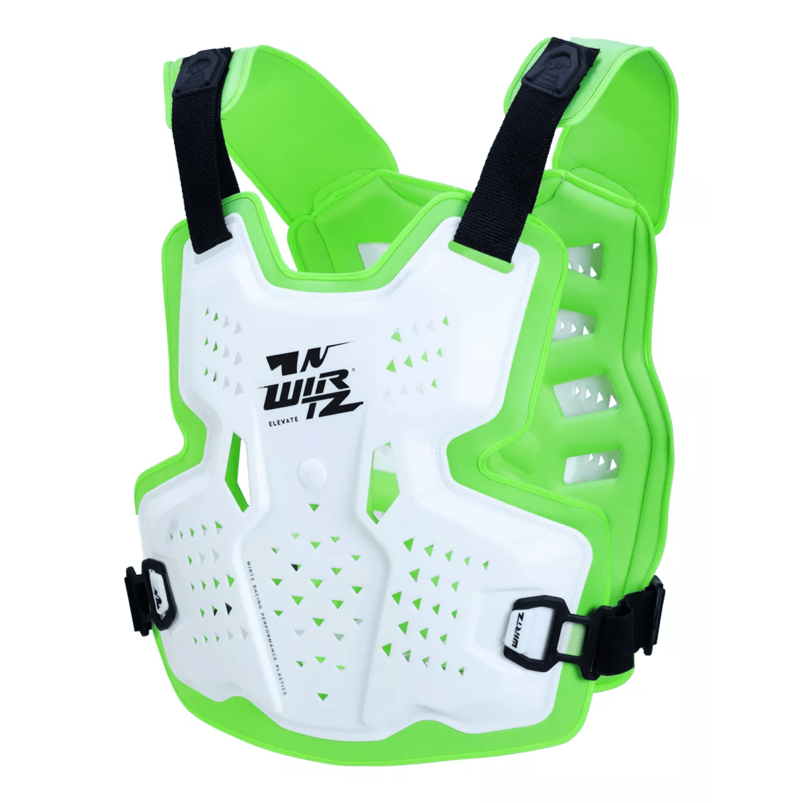 Pechera de Motocross y Enduro Elevate - Blanco y Flúo – Wirtz Racing