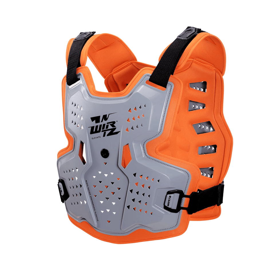 Pechera de Motocross y Enduro Elevate - Gris y Naranja – Wirtz Racing